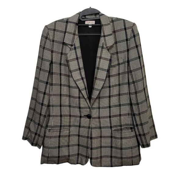 Talbots | Jackets & Coats | Vintage Talbots Plaid Blazer Preppy ...